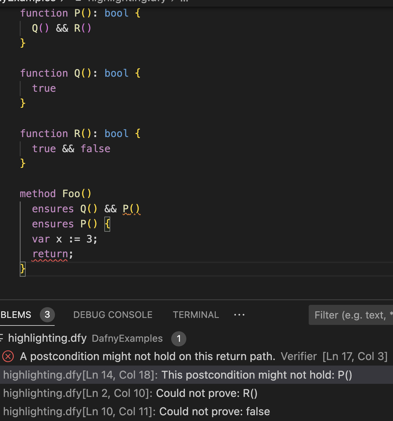 Squiggly lines on diagnostic are not rendered correctly · Issue #289 · dafny-lang/ide-vscode ...