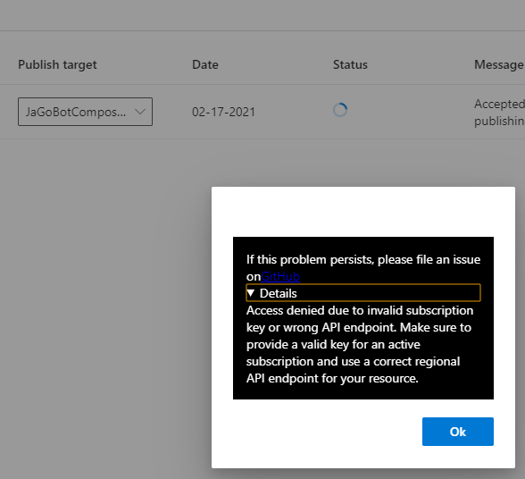 [MCS-DE] Publishing fails due to Azure Login error · Issue #5807 · microsoft/BotFramework ...