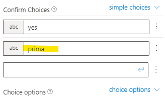 [MCS-DE-GO] Confirmation Prompt should allow configurable keywords for ...