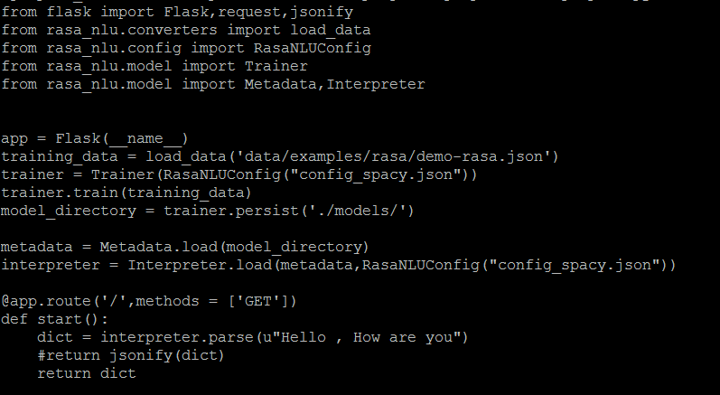 Training process won't stop with rasa nlu in python along Flask and ...
