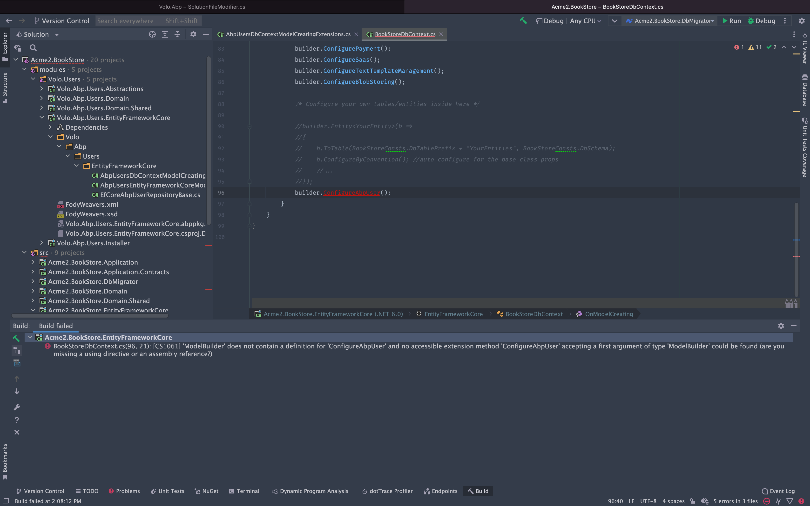 Installer Of The `volousers` Module Is Faulty · Issue 10845 · Abpframeworkabp · Github