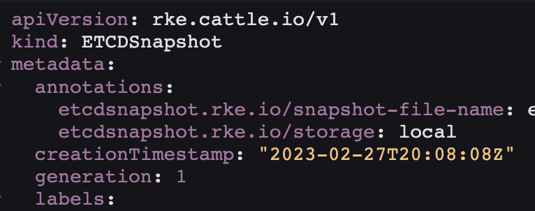 Rancher error sync rke2 etcd snapshot and showing 0 byte size · Issue #40248 · rancher/rancher ...