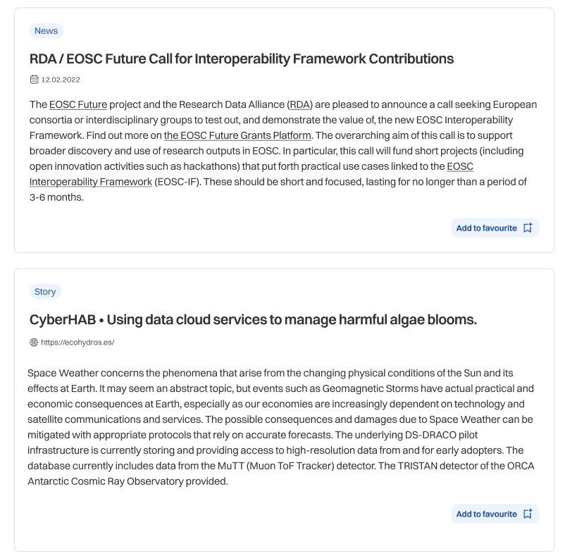 Create "recommended for you" widget · Issue #67 · cyfronet-fid/eosc-user-dashboard · GitHub