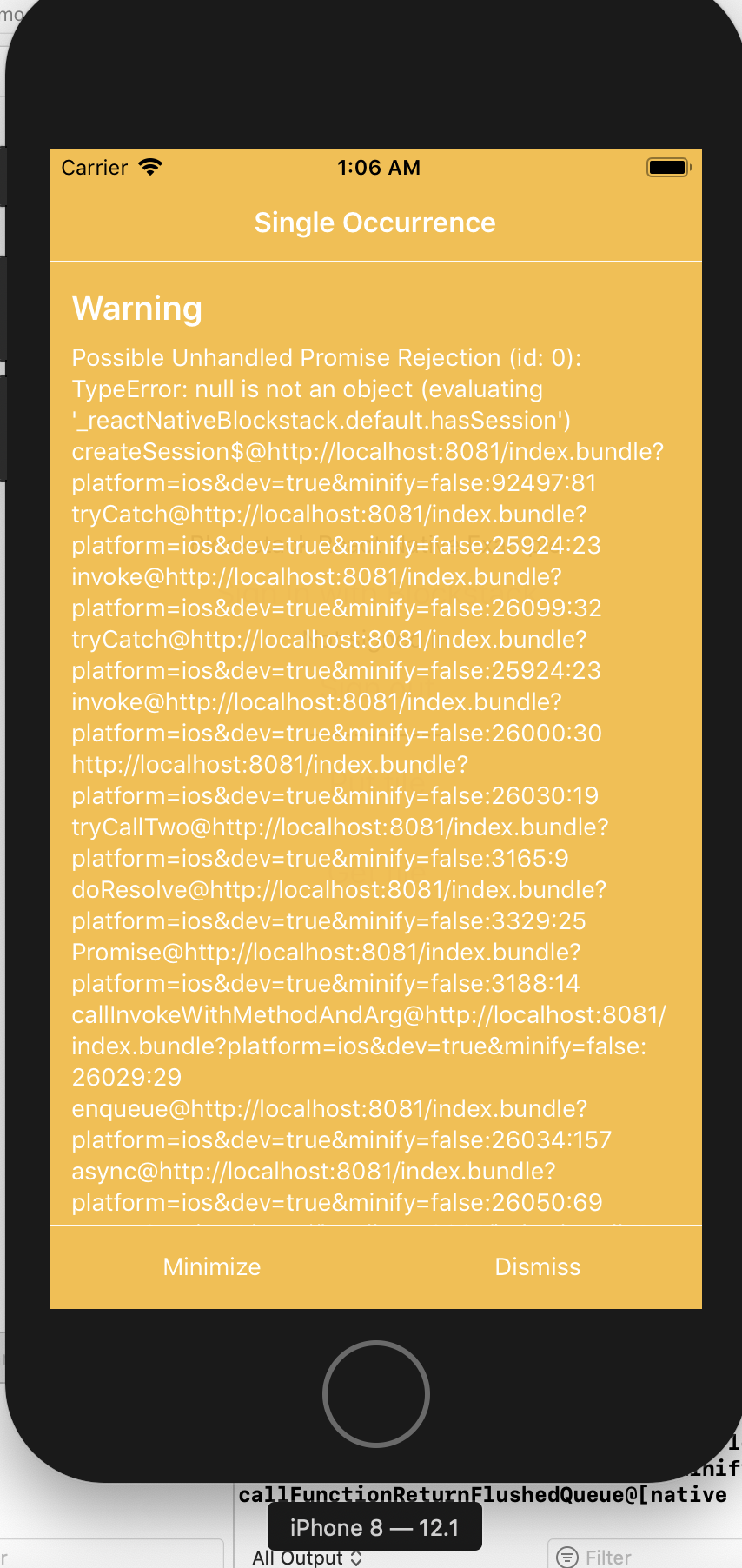 Unhandled Promise Rejection · Issue 12 · Stacks Archiveblockstack React Native · Github 