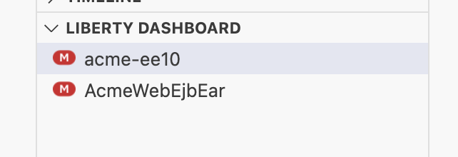 SVT:Cannot start one of the projects in Acme in the Liberty Dashboard · Issue #251 · OpenLiberty ...