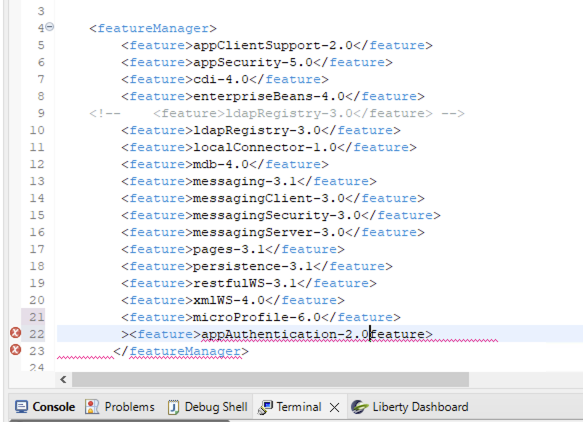 Svtadding Feature To Serverxml Sometimes Removes Some Chars · Issue 405 · Openlibertyliberty