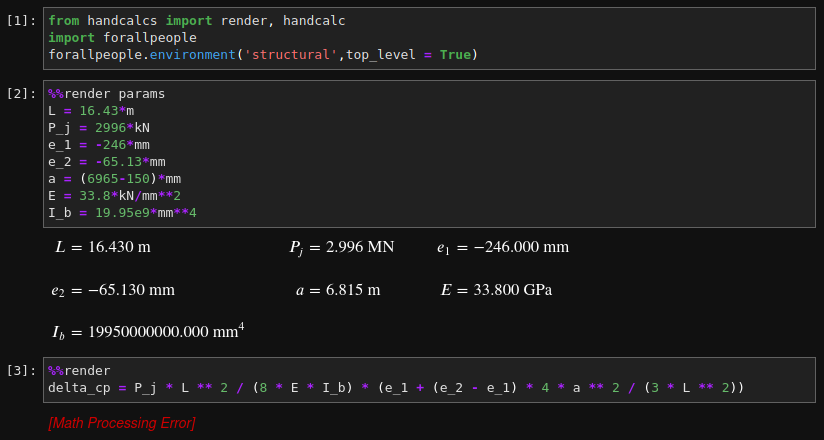 Math processing error · Issue #118 · connorferster/handcalcs · GitHub