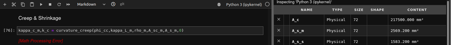 Math processing error · Issue #118 · connorferster/handcalcs · GitHub