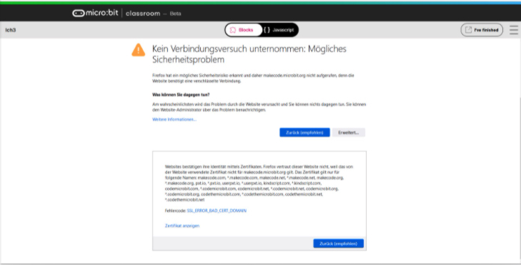 Intermittent TLS errors with makecode.microbit.org returning certificate for makecode.com ...