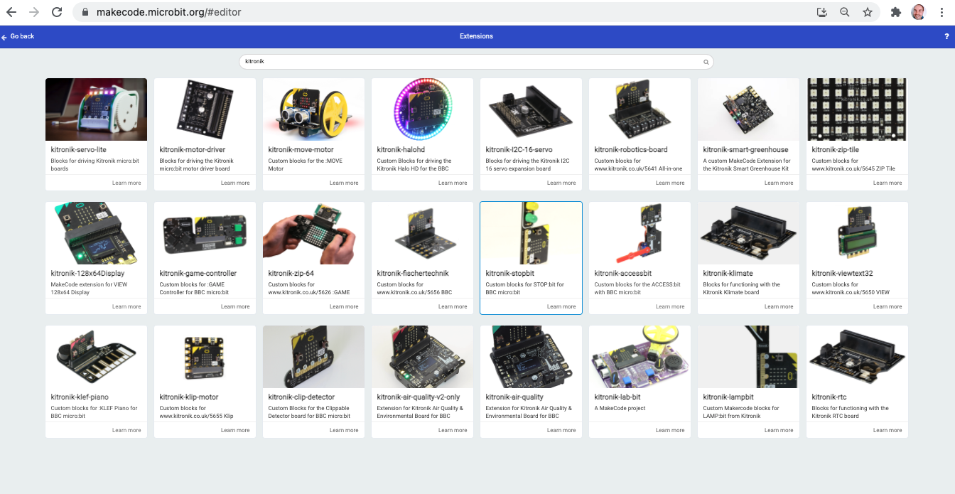 Extension gallery only lists top 24 extensions · Issue #4406 · microsoft/pxt-microbit · GitHub