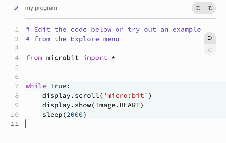 Improve Comment In Default Script · Issue 566 · Microbit Foundation Python Editor V3 · Github