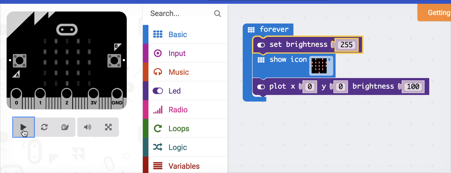 set Brightness issue when using alongside show Icon · Issue #628 · microsoft/pxt-microbit · GitHub
