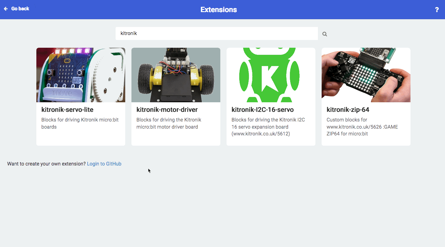 Beta Editor - Kitronik packages not appearing after adding from 'Extensions' · Issue #1015 ...