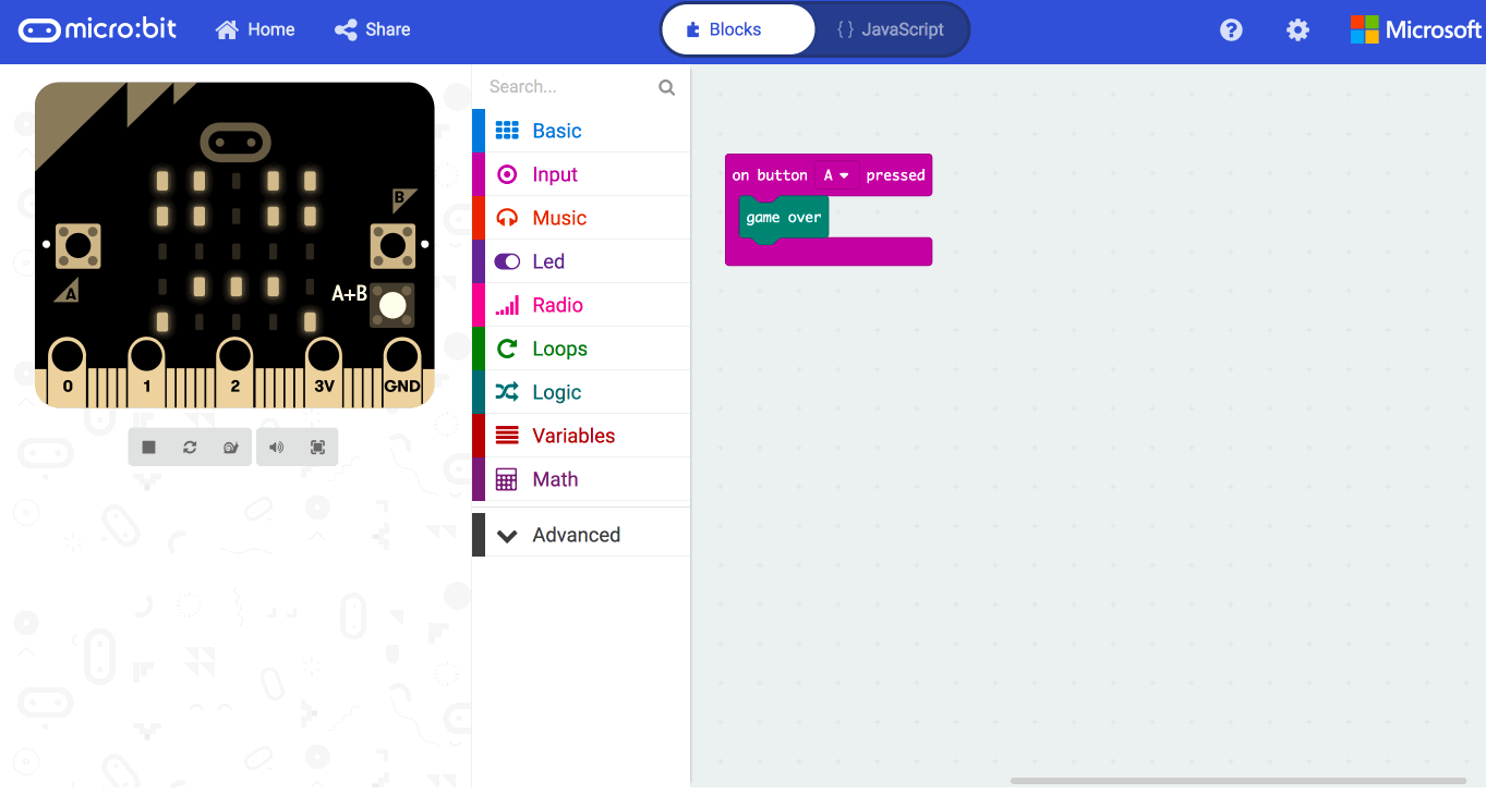 triggering 'game over' shows A+B button and 'reset is not implemented in simulator yet' · Issue ...