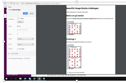 Printing lessons no longer produces coloured blocks · Issue #1474 · microsoft/pxt-microbit · GitHub