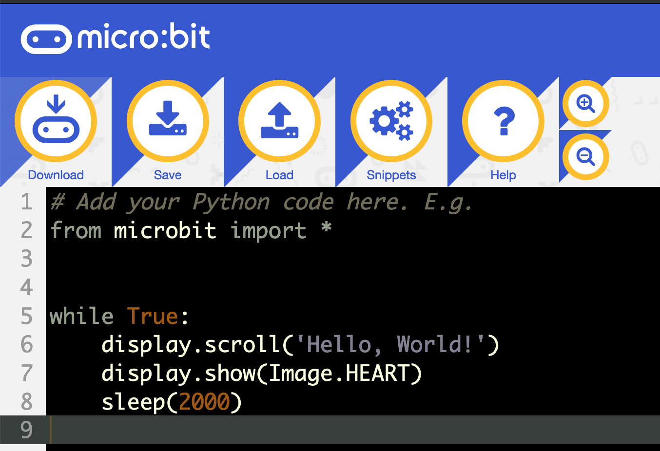 Edit Default Script To Reflect Best Practice · Issue 133 · Bbcmicrobit Pythoneditor · Github