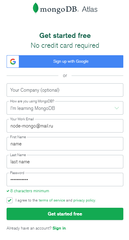 ndse-homeworks/011-mongo/mongo-atlas.md at master · netology-code/ndse-homeworks · GitHub