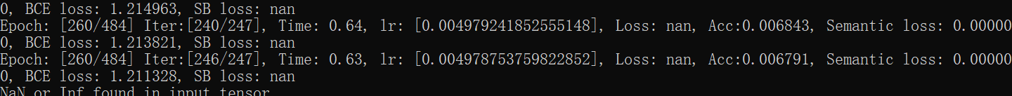 Nan and Inf found in put tensor. · Issue #2 · CuZaoo/SANet-main · GitHub