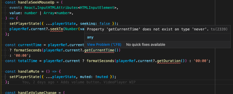 playerRef TypeScript type? · Issue #1273 · cookpete/react-player · GitHub