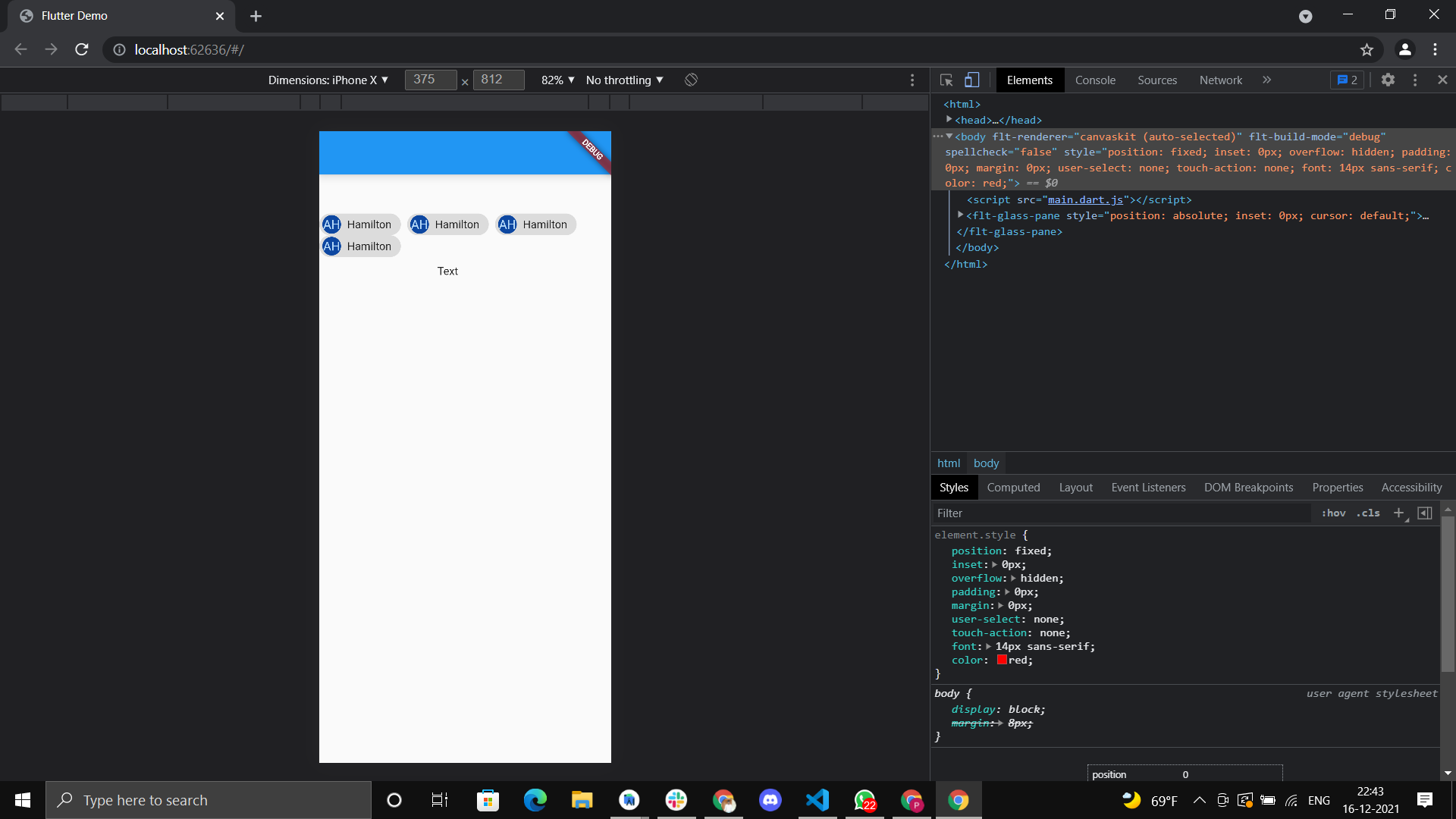 Wrap widget showing inconsistent spacing in Flutter Web and Mobile · Issue #95415 · flutter ...