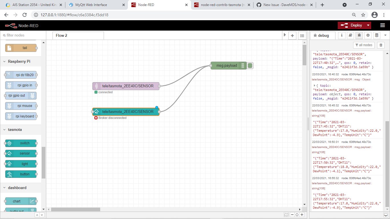 connecting to Broker fail · Issue #25 · DaveMDS/node-red-contrib-tasmota · GitHub