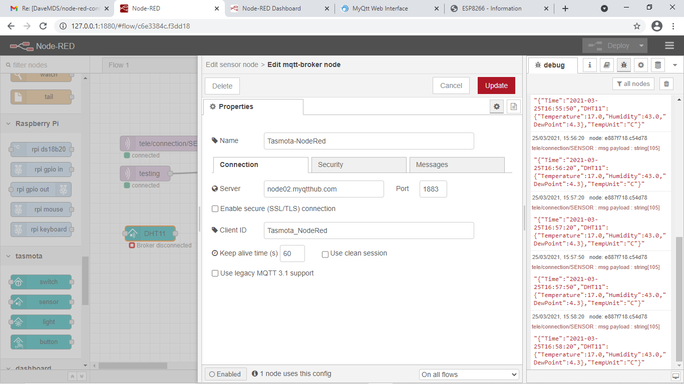 connecting to Broker fail · Issue #25 · DaveMDS/node-red-contrib-tasmota · GitHub