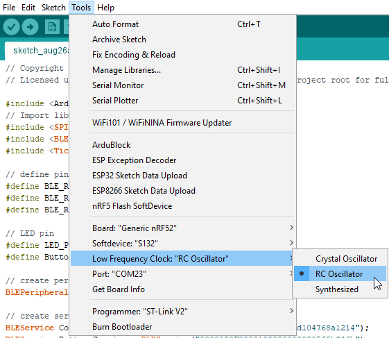 Change Low Frequency Clock Source · Issue #92 · platformio/platform ...