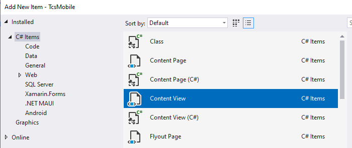 Creating New Content View Items Populates The Wrong Xmlns Paths · Issue 13055 · Dotnet