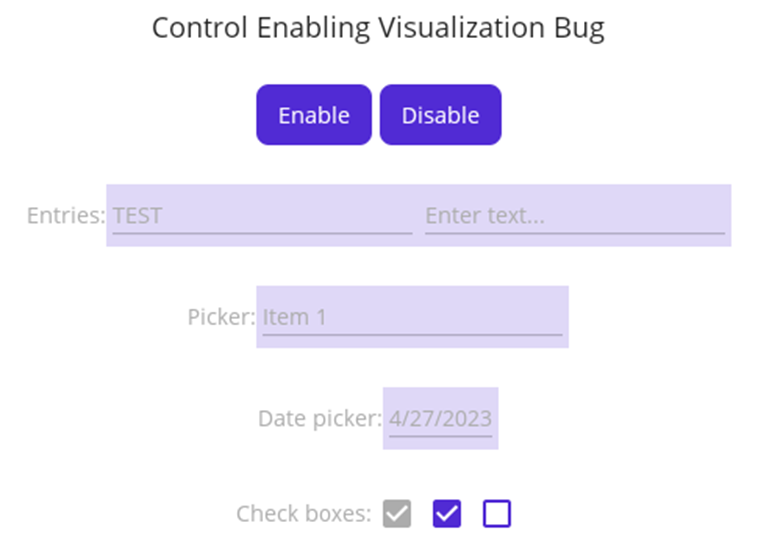 [regression/8.0.0] Control enabling/disabling style color not working (new in net7.0) · Issue ...