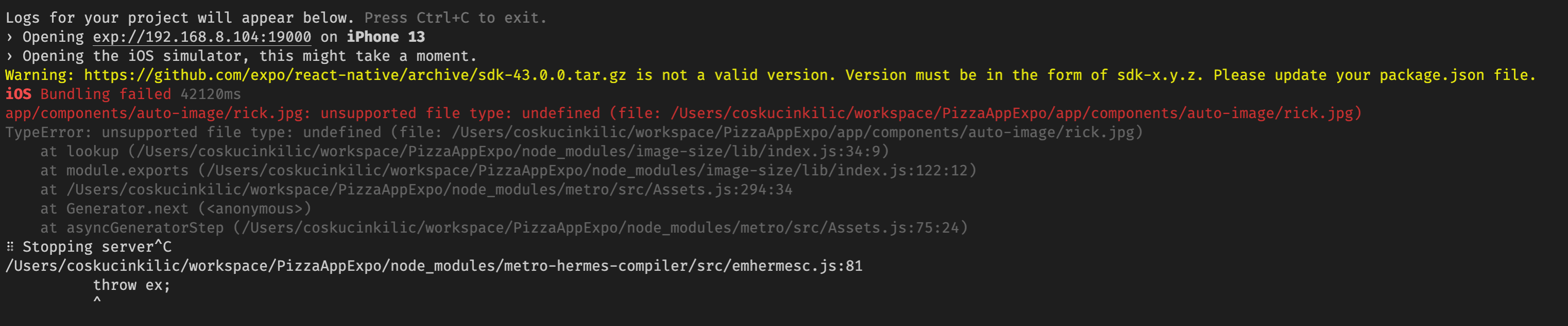 Rick jpeg is still failing, react-native version is not defined properly · Issue #1897 ...