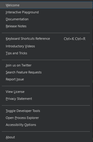 "Check for updates" missing from Help menu · Issue #53708 · microsoft ...
