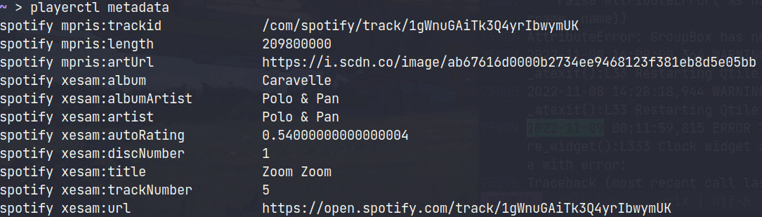 Mpris2 widget does not show song although playing · Issue #3975 · qtile/qtile · GitHub