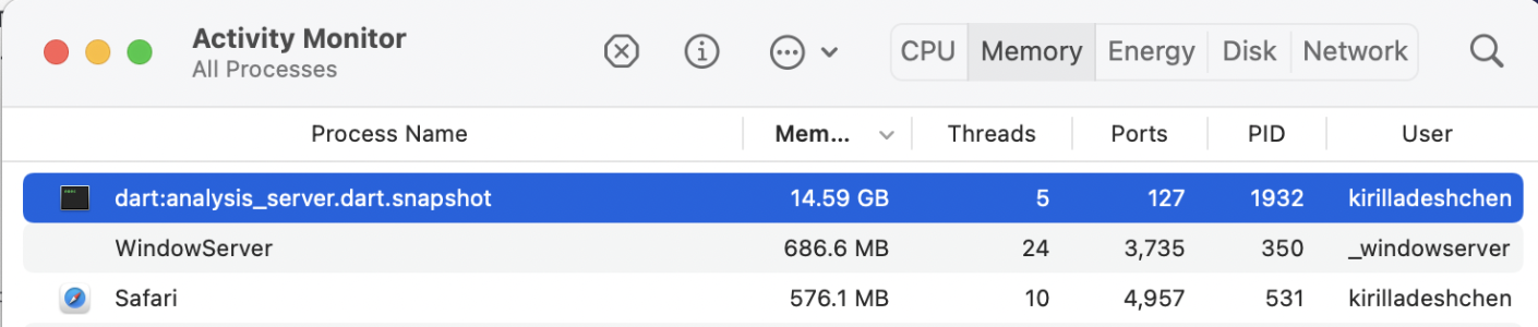 analysis_server has memory leaks · Issue #48875 · dart-lang/sdk · GitHub