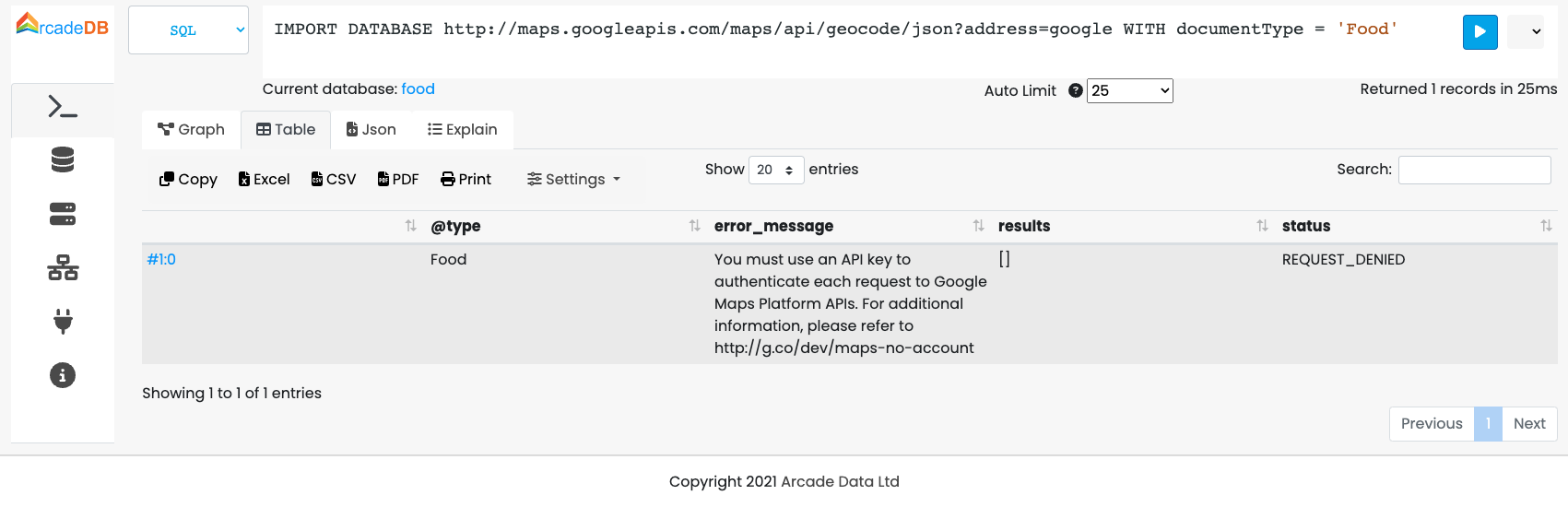 Import Database with query result · Issue #601 · ArcadeData/arcadedb · GitHub