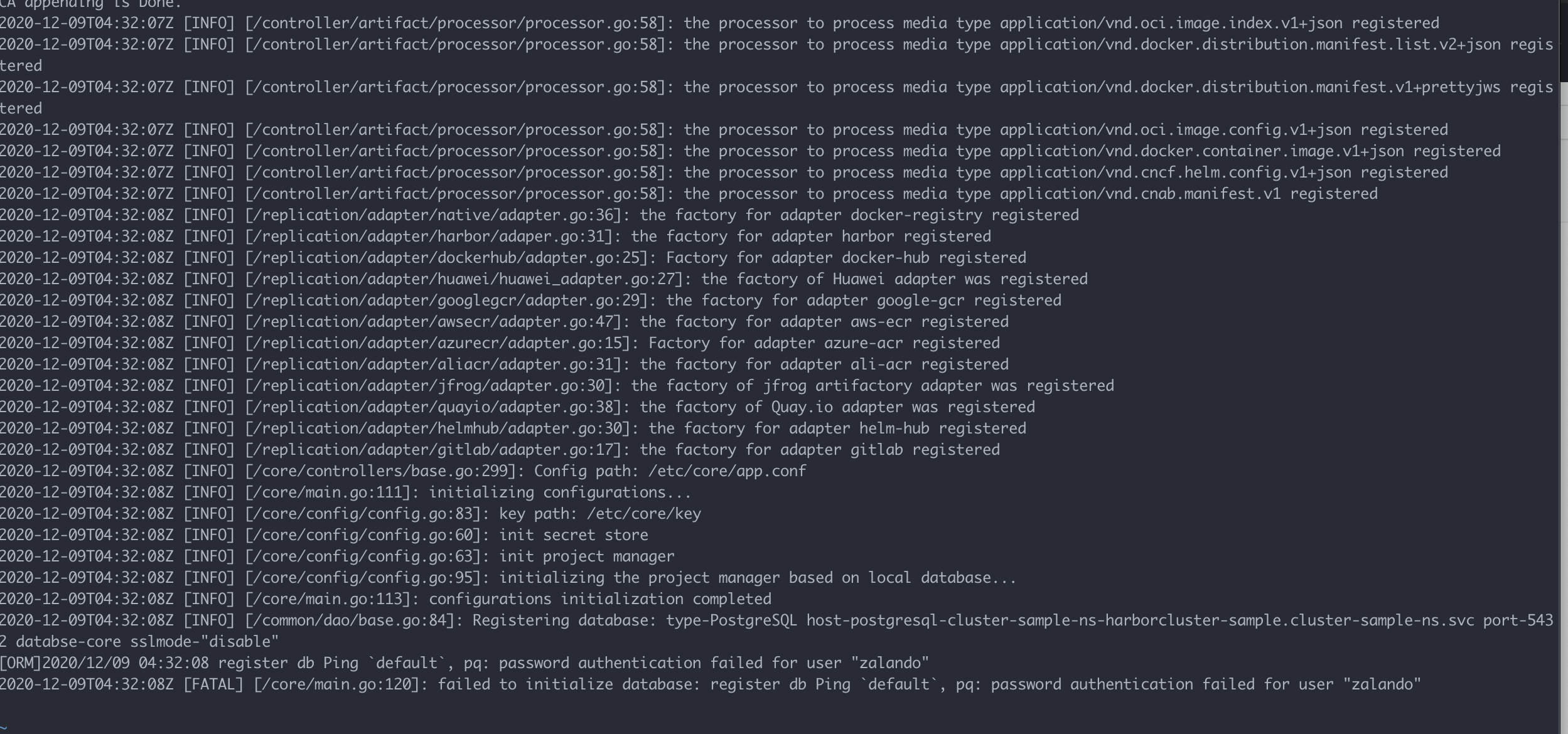 harbor-core pod CrashLoopBackOff · Issue #306 · goharbor/harbor-operator · GitHub