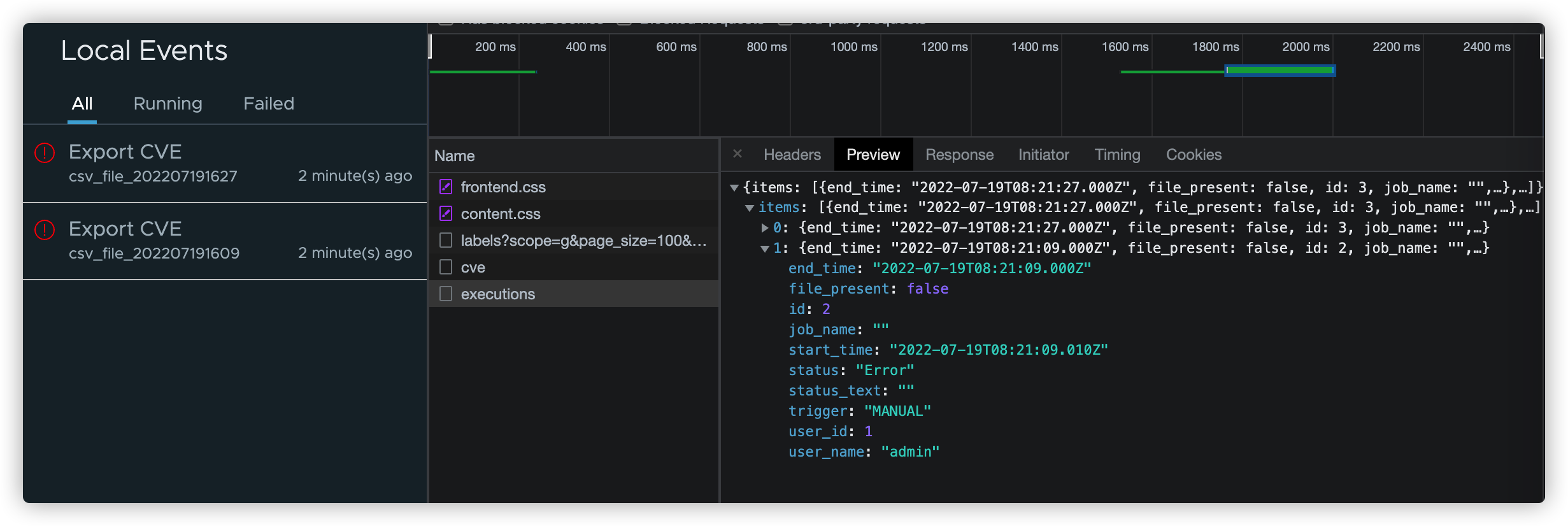 CVE export execution error without error message · Issue #17203 · goharbor/harbor · GitHub