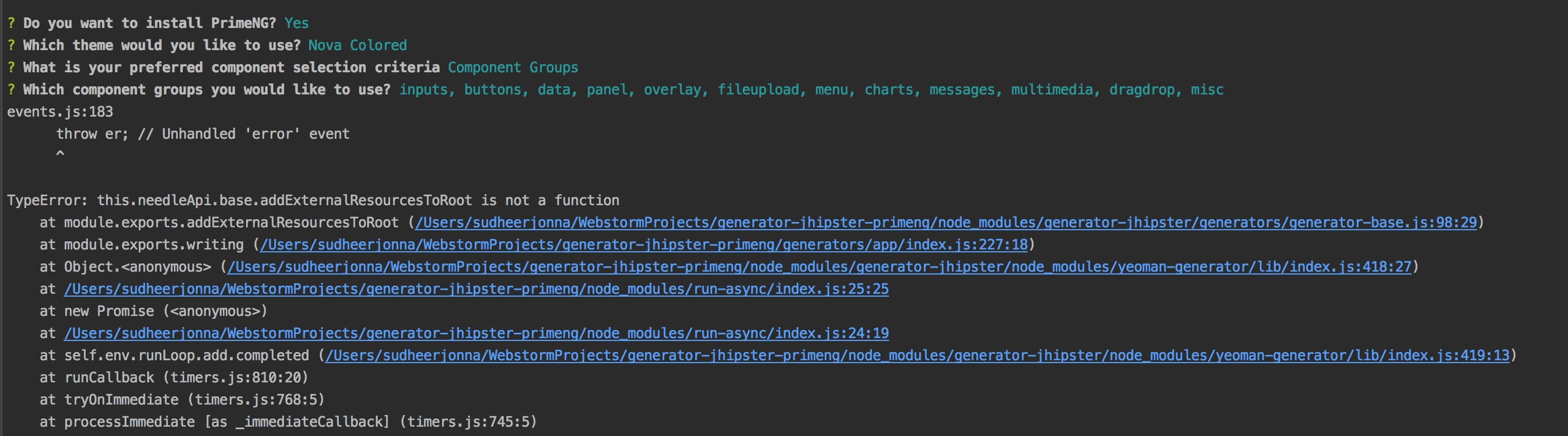Cannot Read Property Clientwebpack Of Undefined · Issue 67 · Sudheerj Generator Jhipster