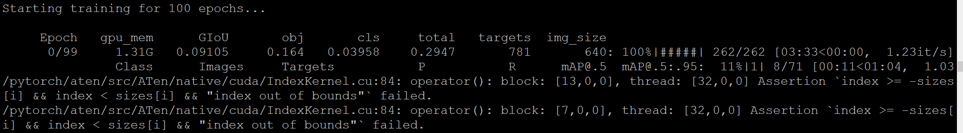 Assertion `index >= -sizes[i] && index