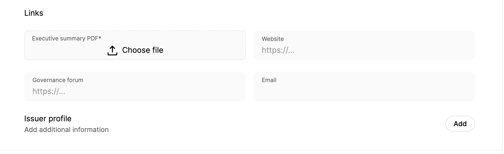 Mandatory Email Address For Issuers · Issue 1204 · Centrifuge Apps