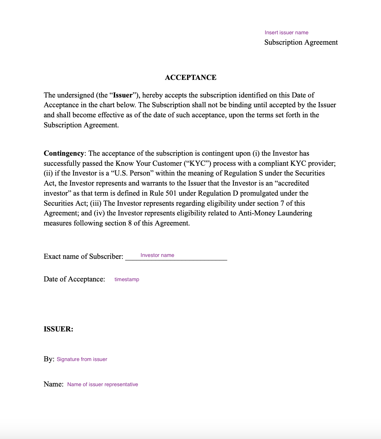 Add signature and acceptance page to subscription agreement · Issue #1231 · centrifuge/apps · GitHub