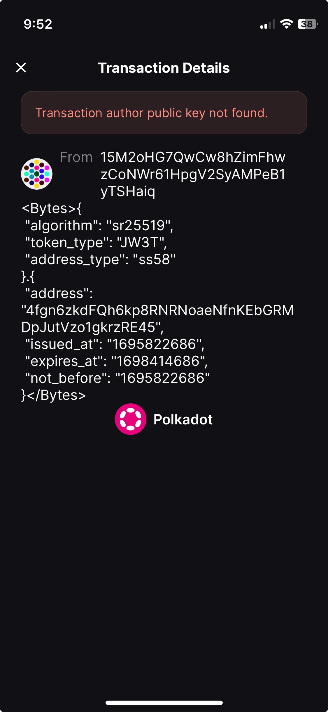 Polkadot vault transaction error · Issue #1608 · centrifuge/apps · GitHub
