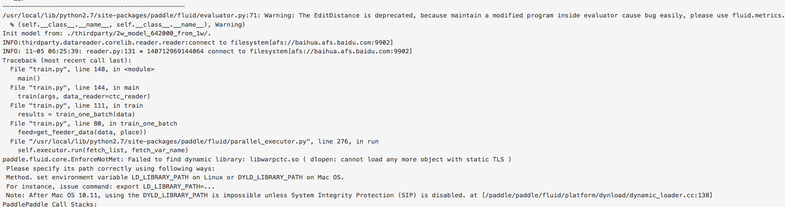 Re Enforcenotmet Failed To Find Dynamic Library Libwarpctc So Dlopen Cannot