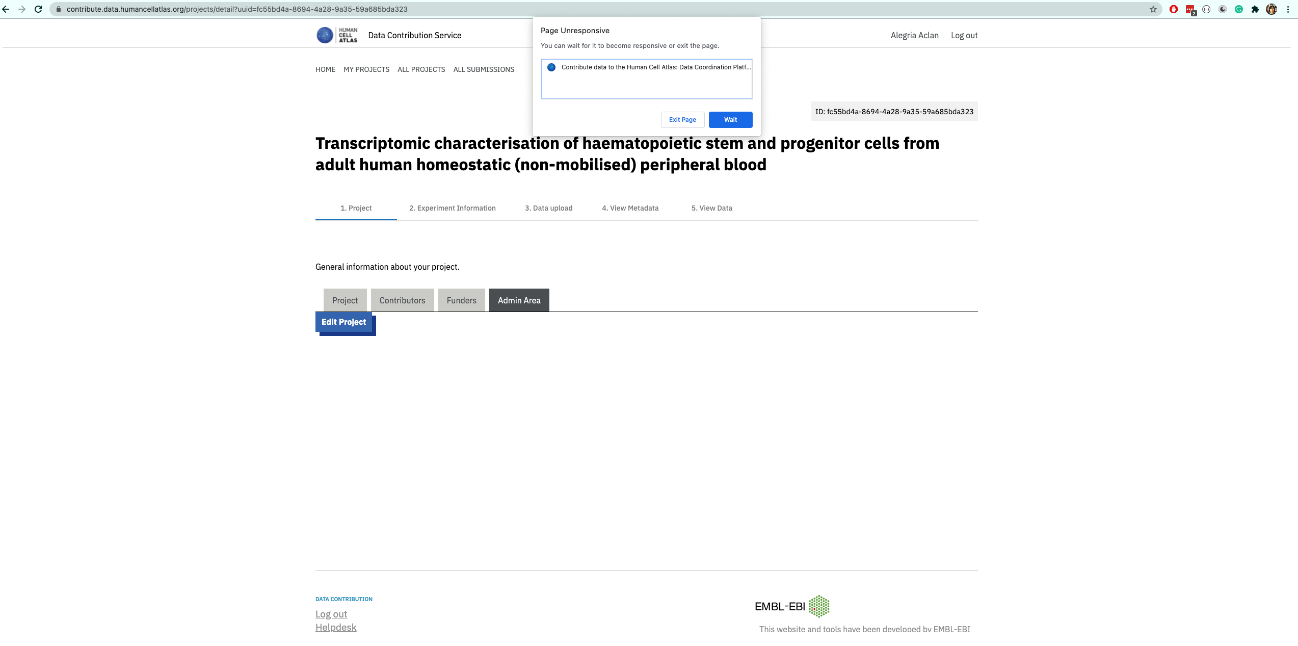Browser becomes unresponsive when viewing some projects in the Ingest UI · Issue #342 · ebi-ait ...