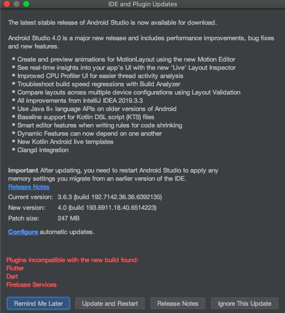 Support Android Studio 4.0 · Issue #4166 · flutter/flutter-intellij · GitHub