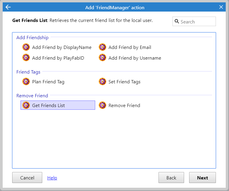 Friend Manager : Get Friends List action on the wrong category. · Issue ...