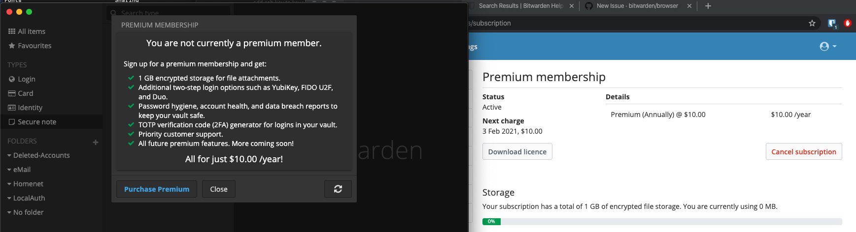 Premium membership not accepted · Issue #380 · bitwarden/desktop · GitHub