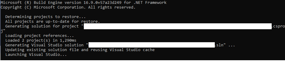 SlnGenDevEnvFullPath holds command prompt hostage till IDE is closed · Issue #203 · microsoft ...