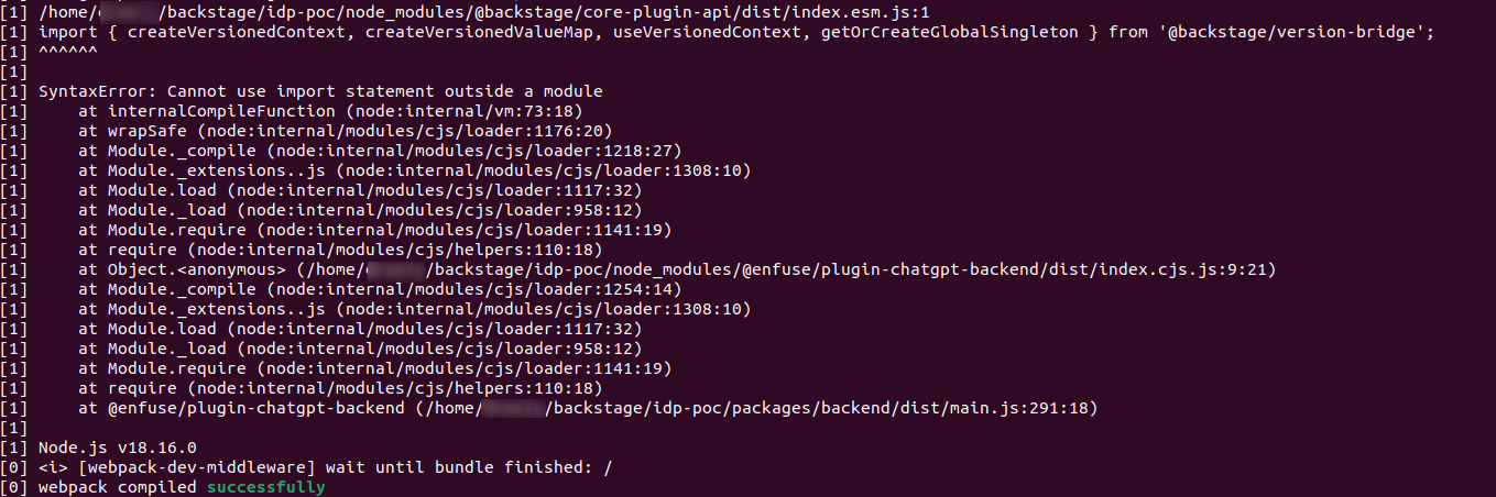 Plugin doesn't start · Issue #3 · enfuse/backstage-chatgpt-backend · GitHub