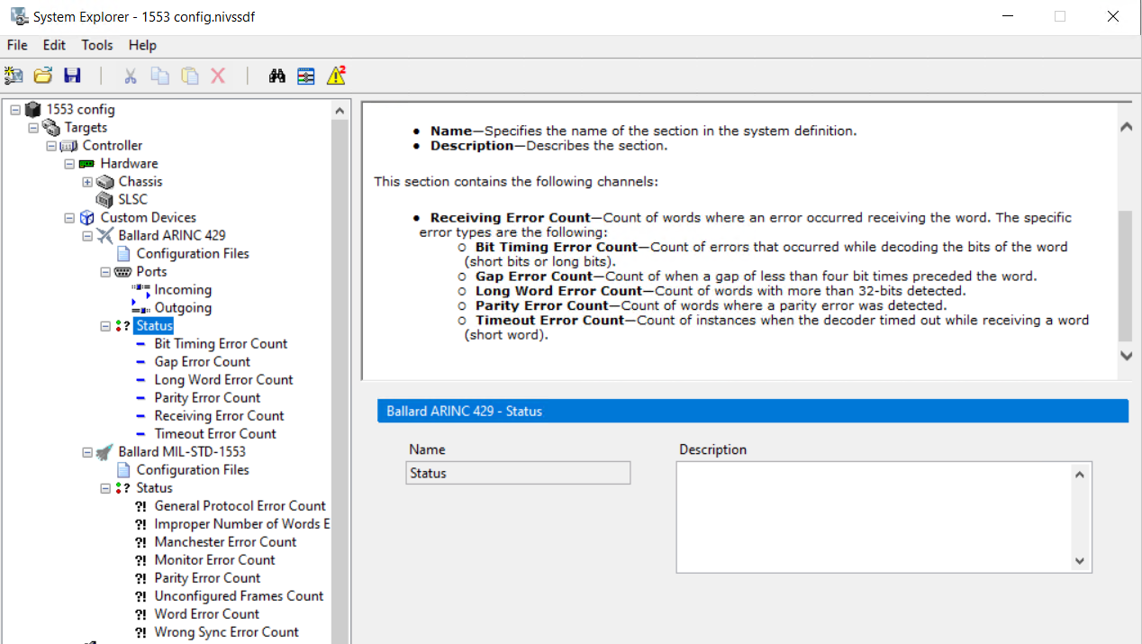 Add descriptions of Status channels to the System Explorer CHM · Issue #121 · ni/niveristand ...