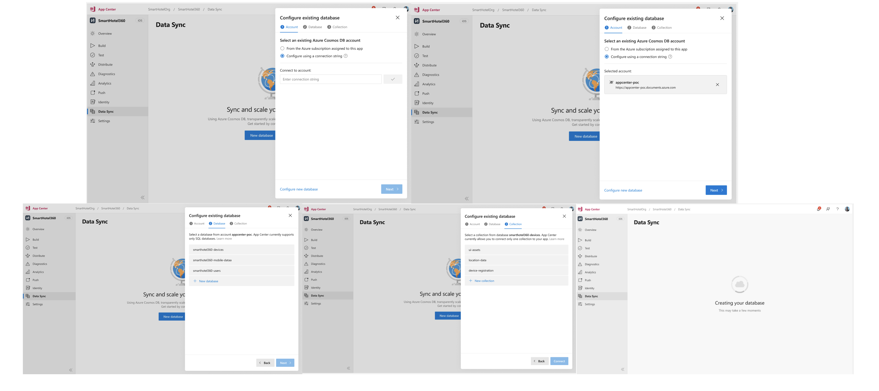 Connect Existing Cosmos Db Database In App Center · Issue 271 · Microsoftappcenter · Github